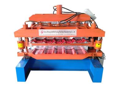 China Color Sheet Double Layer Roll Forming Machine Productivity 20-25 M/Min Shaft Diameter 70mm for sale