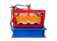 China Chain Drive Customizable Floor Deck Roll Forming Machine With 45 Rollers for sale