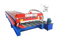 China Color Paint Metal Roofing Sheet Making Machine With Double Cylinder Cutter for sale