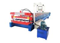 China PLC Control Roofing Sheet Roll Forming Machine Raw Material PPGI / PPGL / Aluminium for sale