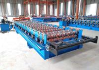 China Color Steel Glazed Tile Roll Forming Machine , Aluminium Roll Forming Machine Weight 3.2T for sale