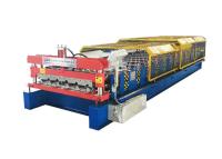 China Trapezoidal Shape Roofing Sheet Roll Forming Machine Side Plate Thickness 16 MM for sale