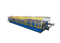 China Trapezoidal Shape Roofing Sheet Roll Forming Machine Side Plate Thickness 16 MM for sale