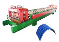 China trapezoid roof panel cold Sheet Metal Roll Forming Machines add crimping for sale