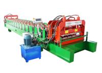 China Crimping Metal Sheet Roof Roll Forming Machine , Metal Roof Making Machine Width 840mm for sale