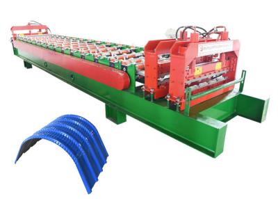 China Two Function Steel Roof Roll Forming Machine With Hydraulic Curving Device for sale