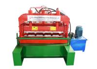 China Hydraulic drive high speed sheet metal roll forming machine with Cr12 cutter for sale