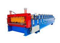 China Industrial Sheet Metal Roll Forming Machines PLC Control System Size 9.6*1.2*1.5m for sale