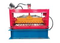 China PPGI Color Steel Roll Forming Machine , Corrugated Roof Sheet Machine With Smooth Feed Plate for sale