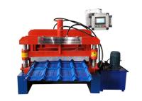 China Step Glazed Roof Tile Roll Forming Machine Shaft Diameter ￠70mm 13 Rows Rollers for sale