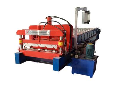 China High Rib Glazed Tile Roll Forming Machine Cutting Mode Hydraulic Guide Column for sale