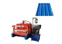 China Step Glazed Roof Tile Roll Forming Machine Shaft Diameter ￠70mm 13 Rows Rollers for sale