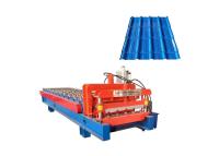 China Step Glazed Roof Tile Roll Forming Machine Shaft Diameter ￠70mm 13 Rows Rollers for sale