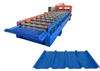China 840mm Width Glazed Tile Roll Forming Machine Connect Bar 25mm For Flat Sheet And Tile for sale