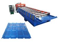 China Light Weight Glazed Tile Roll Forming Machine Side Wall Thickness 16mm Roofing Height 25mm for sale