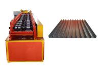 China M Type Frame Steel Profile Roll Forming Machine , Iron Sheet Making Machine Orange Color for sale