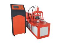 China Galvanized Iron Shutter Door Roll Forming Machine , Orange Color Door Frame Making Machine for sale