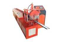 China Ending Slat Steel Roller Shutter Door Roll Forming Machine Orange Color Productivity 15-20 M/Min for sale