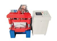 China Customized Color Ridge Cap Roll Forming Machine Thickness 0.3-0.7mm Decoiler Width 500mm for sale