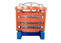 China Three Layer Ibr Sheet Roll Forming Machine , Blue / Orange Corrugated Metal Roofing Machine for sale