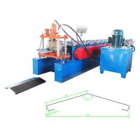 China Full Automatic Roll Forming Machine , Galvanized Sheet Ridge Cap Machine Total Power 8kw for sale