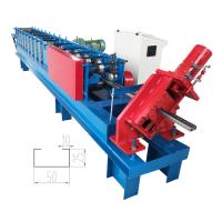 China Customized c shape purlin steel profile cold roll forming machine with perforations production line for sale