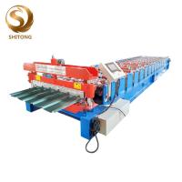 China Colored Galvanized Steel Sheet Sheet Metal Roll Forming Machines With Servo Motor Drive Motor And IBR Machine With Curving for sale