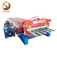 China Colored Galvanized Steel Sheet Sheet Metal Roll Forming Machines With Servo Motor Drive Motor And IBR Machine With Curving for sale