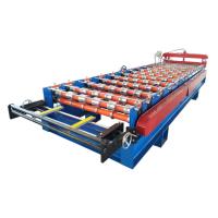 China Colored Galvanized Steel Sheet Sheet Metal Roll Forming Machines With Servo Motor Drive Motor And IBR Machine With Curving for sale