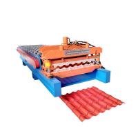 China Special Hydraulic Cutting Glazed Tile Machine PLC Control 5T Decoiler Capacity for sale