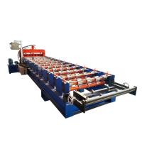 China Color Glazed Tile Roll Forming Machine / Coated Steel Step Tile Roll Forming Machine for sale