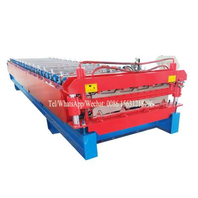 China Roofing Metal Steel Flat Sheet Double Layer Roll Forming Machine With Two Designs for sale
