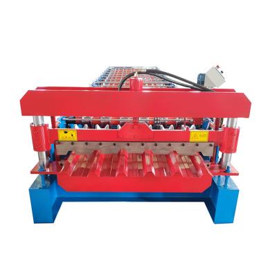 China Red Steel Hydraulic Pressure 4Kw Profile Roll Forming Machine for sale