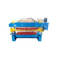 China 380v Double Layer 0.3mm Corrugated Roof Sheet Roll Forming Machine for sale