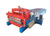 China Color Steel Deck Roof Sheet Making Double Layer Roll Forming Machine For Ppgl for sale