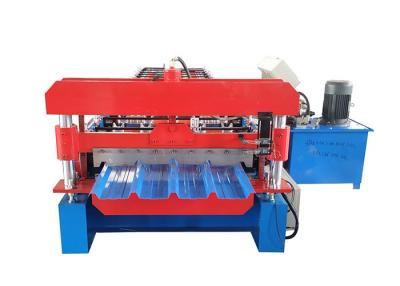 China Galvanized Steel Ppgi Trapezoidal Roofing 800mm Sheet Metal Roll Forming Machines for sale
