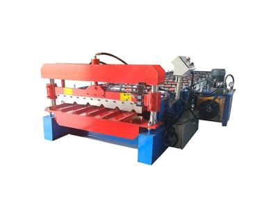 China Galvanized Steel Ppgi Trapezoidal Roofing Sheet Roll Forming Machine for sale