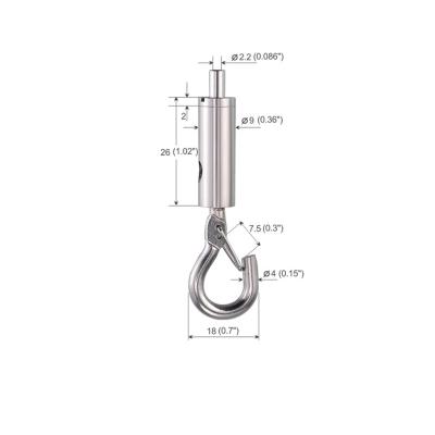 China Hook Sign Billboard Brass Adjustable Cable Gripper For Hanging System for sale