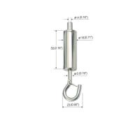 China Heavy Load Brass Nickel Hook Clip Self Gripping Cable Grippers 3.0mm Wire Rope for sale