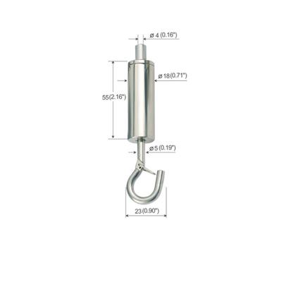 China Heavy Load Brass Nickel Hook Clip Self Gripping Cable Grippers 3.0mm Wire Rope for sale