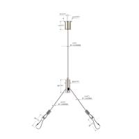 China Led Panel Light Y Type Cable Hanging Kit With Hooks YW-86032 for sale
