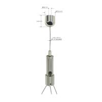 China Fork Shape Flower Pot Hanging Kit With Brass And 304 Stainless Steel Eyelet for sale
