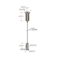 China Nickel Plated Copper LED Linear Light Suspension Kits With Slider Studs YW-86005 for sale