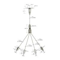 China High Bay Light Fork Hanging Kit , Brass Nickel Plated Wire Suspension Kit YW-86023 for sale