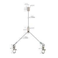 China Y Shape LED Panel Light Hanging System With Lobster Hook YW-86021 for sale