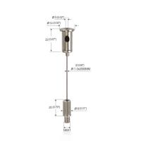 China Led Linear Lights Brass Suspension Kits With Threaded Studs Multiple Color Optional for sale