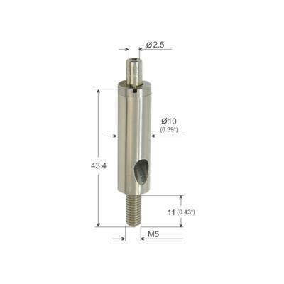 China Metal Cable Fastener Brass Cable Gripper Nickel Plated 1.5mm Diameter Wire Rope For Hanging System for sale