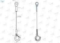 China High Bay Hanging System Stainless Steel Wire Rope Slings With Hook Zinc Color for sale