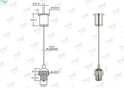 China Chrome Plating LED Panel Suspension Kit For Creative Lighting Designs for sale