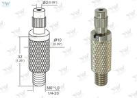 China Φ10mm Brass Material Lock Cable Grippers Nickel Finishing With  Security Cap for sale